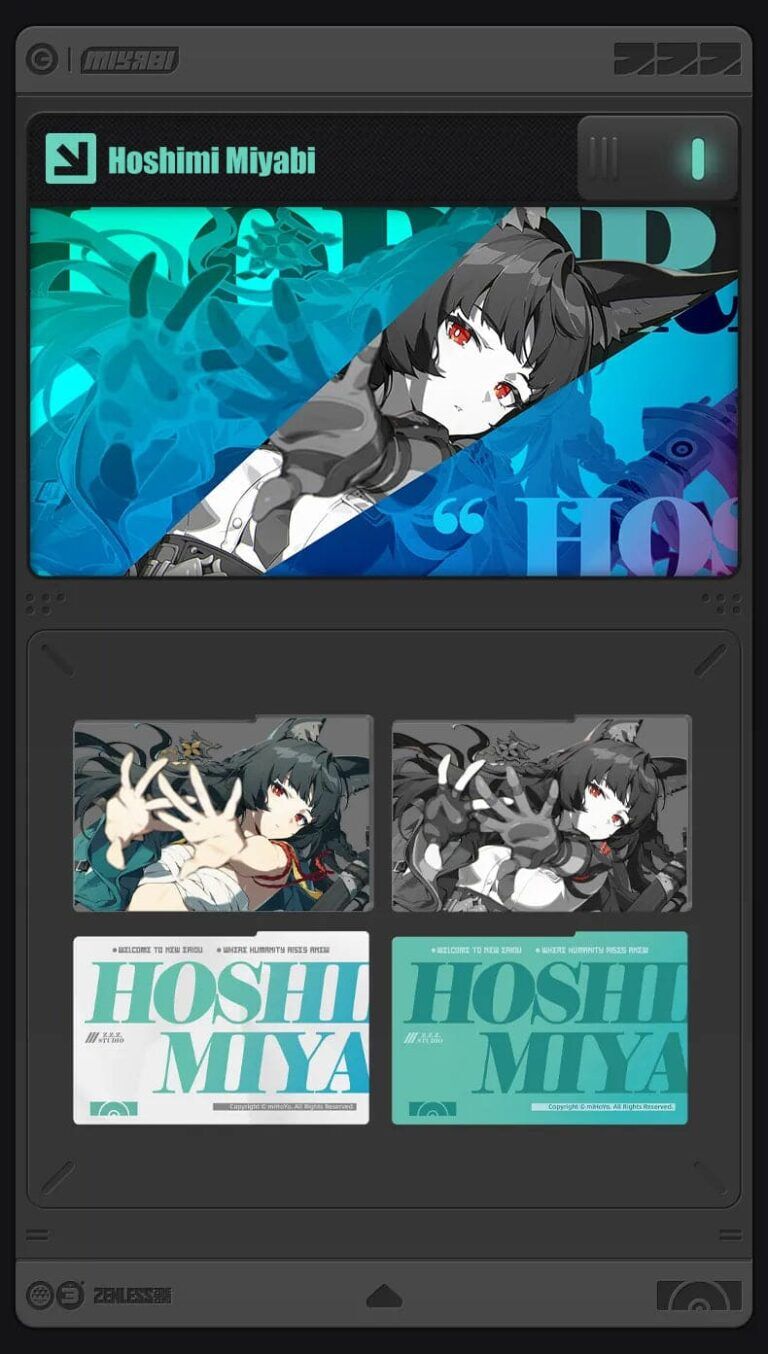 [ZZZ Merch] Section 6 Characters Acrylic Card Set Mindscape Cinema ...